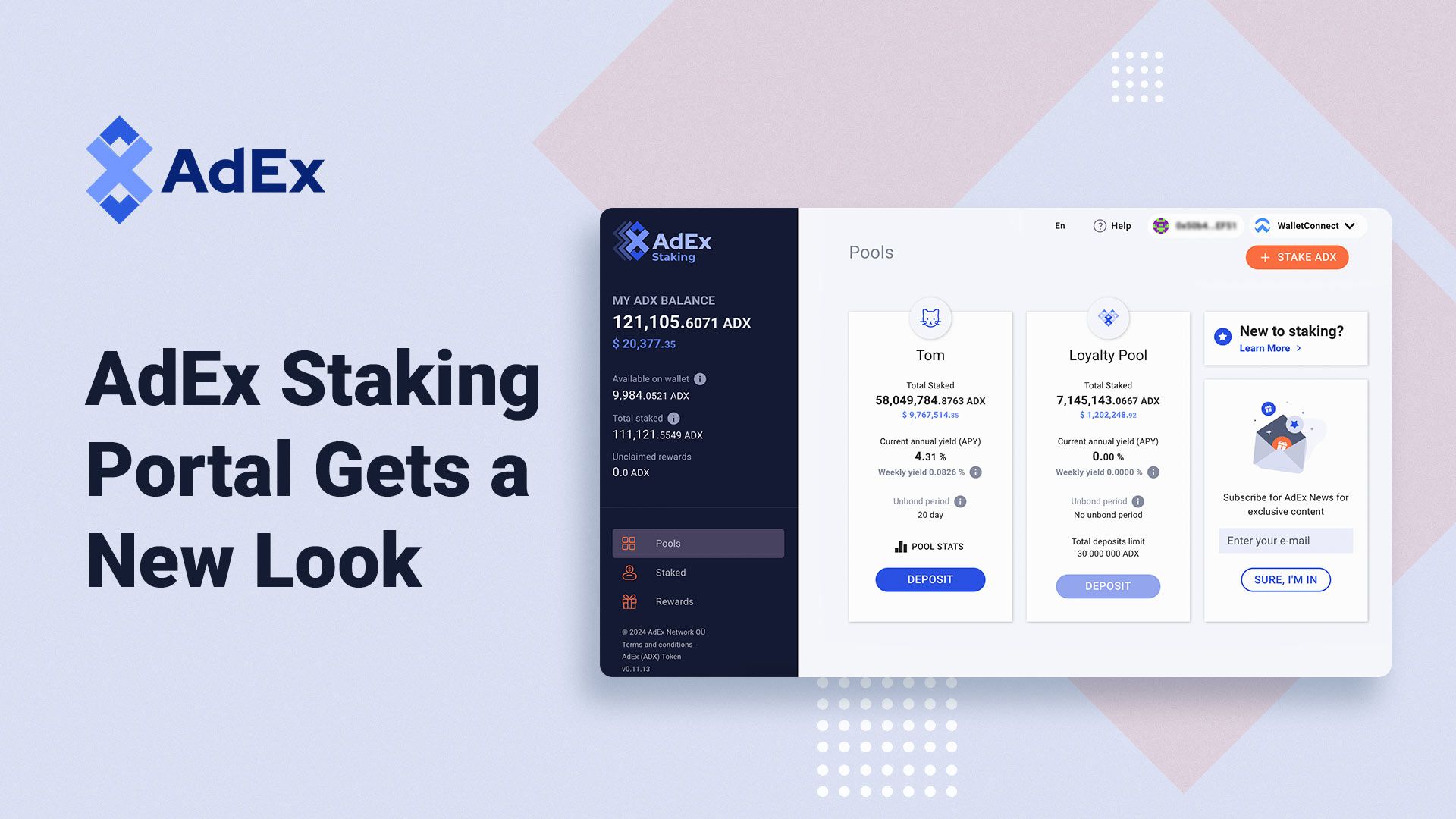 AdEx Staking Portal Gets a New Look | AdEx Blog